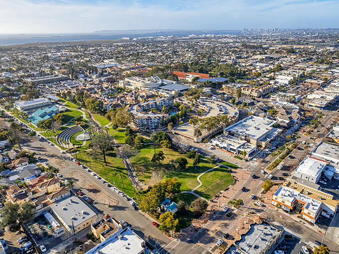 Bird's eye beauty reveals Chula Vista's perfect positioning—close enough to downtown San Diego for convenience, far enough for breathing room and affordability.