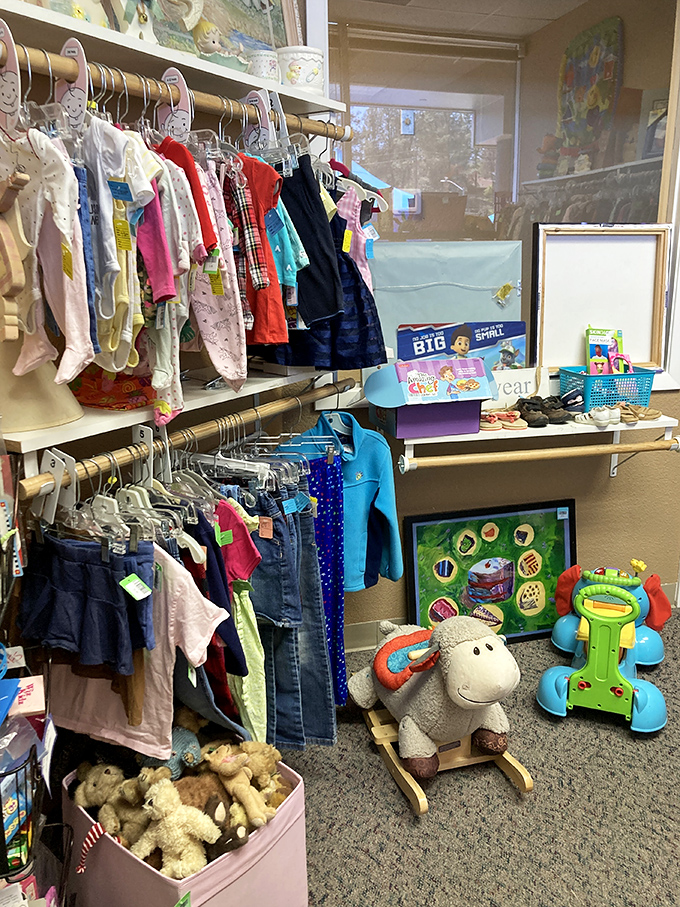 Tiny clothes for tiny humans at tiny prices. This baby section makes grandparenting even more delightful—and economical!