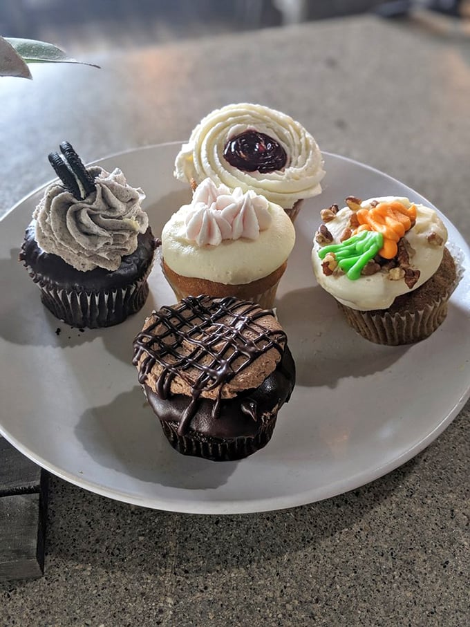 Cupcakes that make you reconsider your relationship with dessert. Each one is a tiny celebration waiting to happen—calories temporarily suspended from reality.