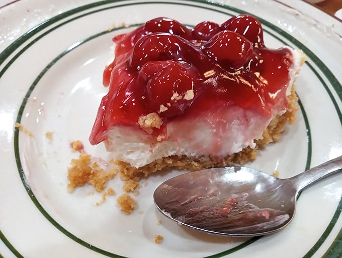 Cherry cream pie that makes you understand why people write songs about dessert – a sweet finale that's worth saving room for, even when you're full.