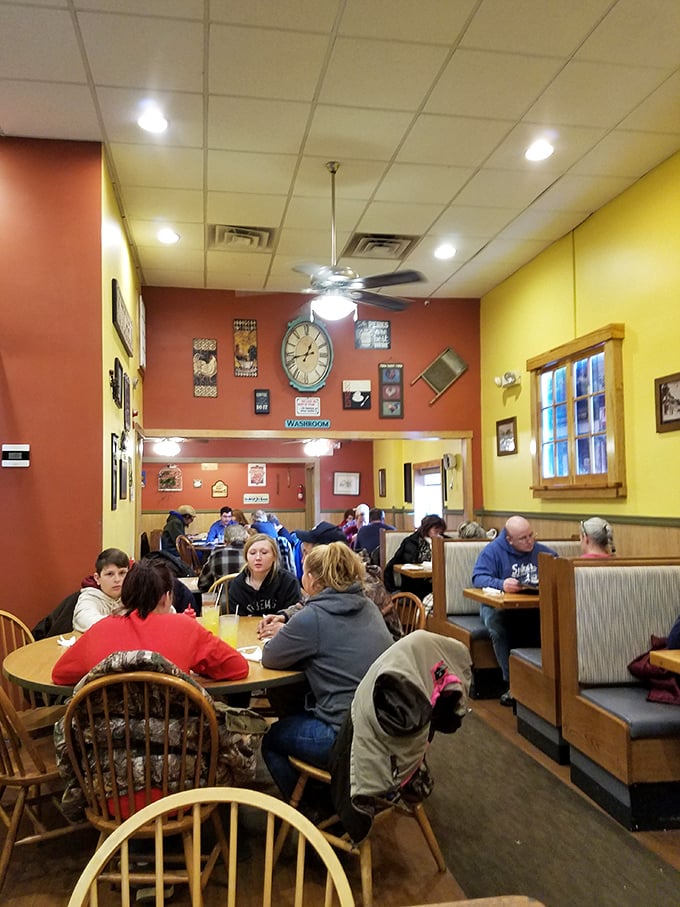 The dining room hums with the beautiful symphony of forks against plates, coffee cups clinking, and the universal language of "mmm" from satisfied diners.