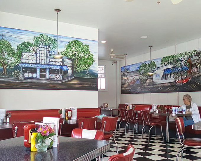 Murals that tell the diner's story while you tell yours over coffee—the backdrop to countless Chillicothe memories.