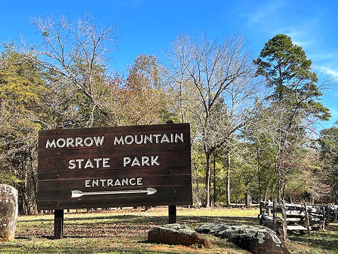 The entrance sign promises adventure beyond—like the opening credits to your own personal nature documentary.