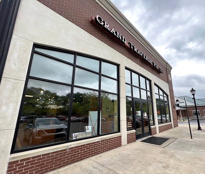 The modern storefront belies the traditional recipes waiting inside—a perfect marriage of contemporary design and timeless flavor.