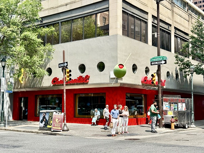 That giant olive-topped martini skewer on the corner announces to Philadelphia that this isn't just a restaurant – it's a landmark worth traveling for.