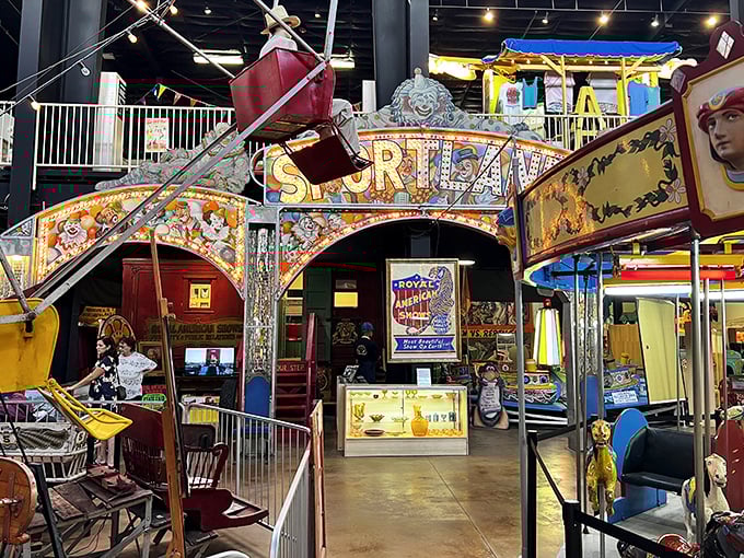 The museum's interior recreates the sensory overload that made carnival visits unforgettable adventures for entire families.