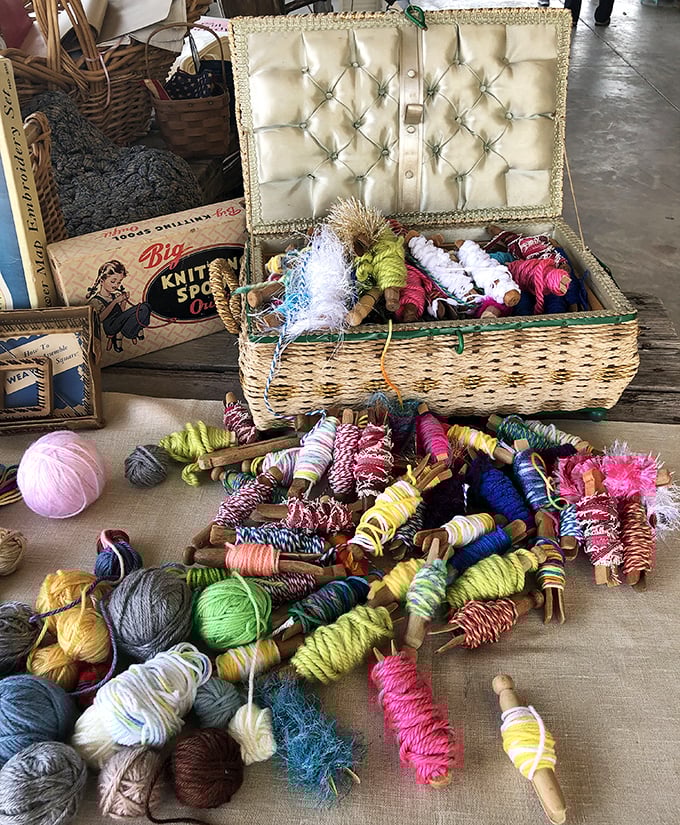 Crafting paradise unspooled. These vibrant fibers are just waiting to become that scarf you'll actually finish this time.