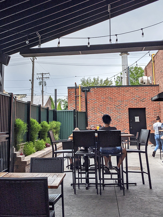 The patio where food comas are born and nobody judges you for that third helping of cornbread.