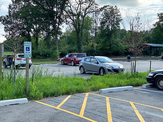 The parking lot – where everyday life pauses and adventure begins. Your car waits patiently while you discover what postcards can't capture.