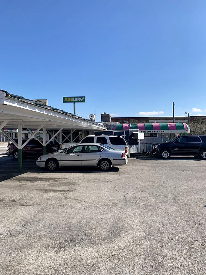 The unassuming parking lot doesn't prepare you for the culinary time capsule waiting inside—where your car might be from this century, but your meal is deliciously timeless.