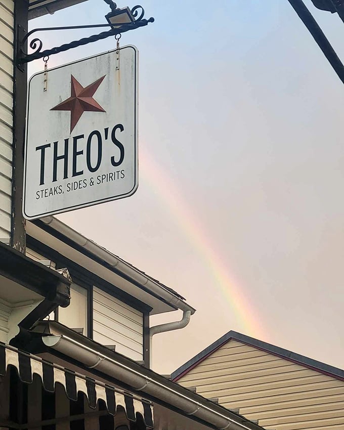 Even the rainbow knows where to find good food in St. Michaels. The iconic star sign marks the spot for Eastern Shore excellence.
