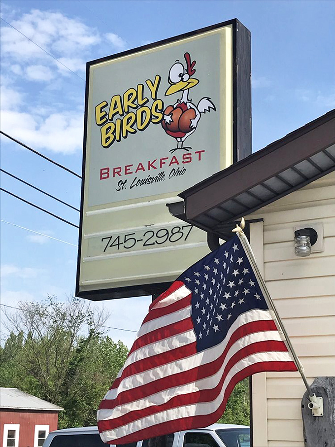 That cartoon rooster knows what's up – he's been watching Ohioans make the pilgrimage to St. Louisville for years.