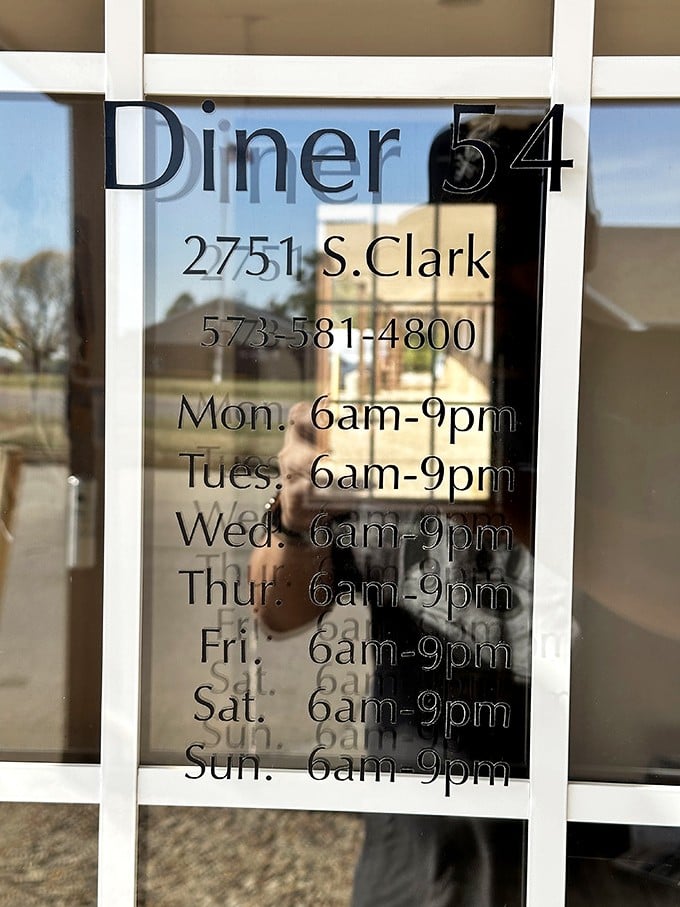 The hours posted on the door read like a beautiful poem – open early, close late, seven days a week. Diner 54 understands hunger doesn't check a calendar.