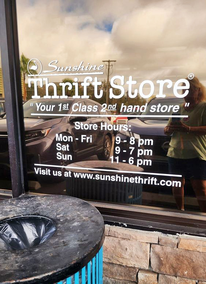 "Your 1st Class 2nd hand store" isn't just clever wordplay—it's the promise of treasure hunting seven days a week.