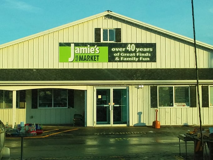 Jamie's welcoming storefront promises over four decades of great finds and family-friendly treasure hunting fun.