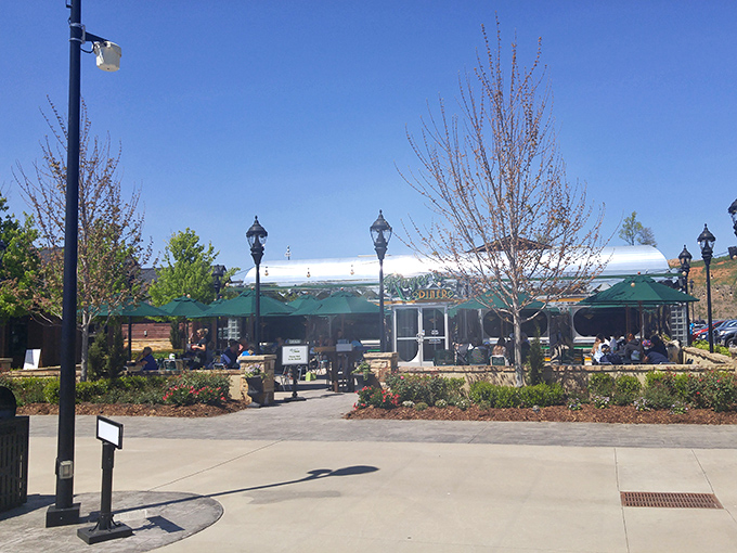 From this angle, Roger's Diner promises what every hungry traveler hopes for – a place where strangers become regulars after just one perfect meal.
