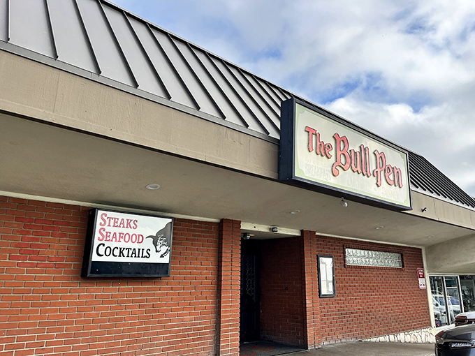 The Bull Pen's exterior doesn't need flashy gimmicks – like your favorite uncle who tells the best stories, it's confident in what it offers.