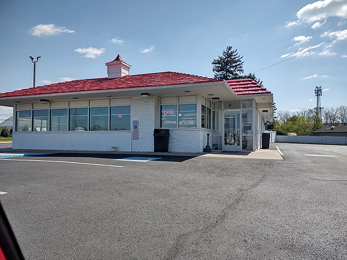 Speck's white-brick exterior and red roof stand as a testament to the enduring appeal of places that focus on doing one thing exceptionally well.
