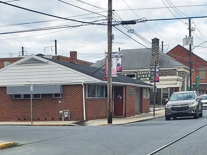 From the street, it looks like any small-town corner – but locals know this intersection leads directly to comfort food paradise.