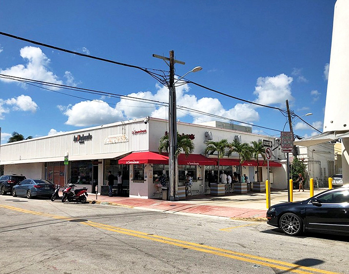 The corner spot that's become a Miami Beach institution. From this angle, it looks ordinary—until you taste what's inside and realize it's anything but.