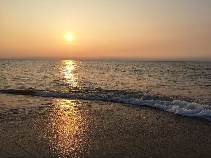 Lake Erie sunsets paint the sky in warm hues, proving that nature's greatest show doesn't require a ticket, just perfect timing.