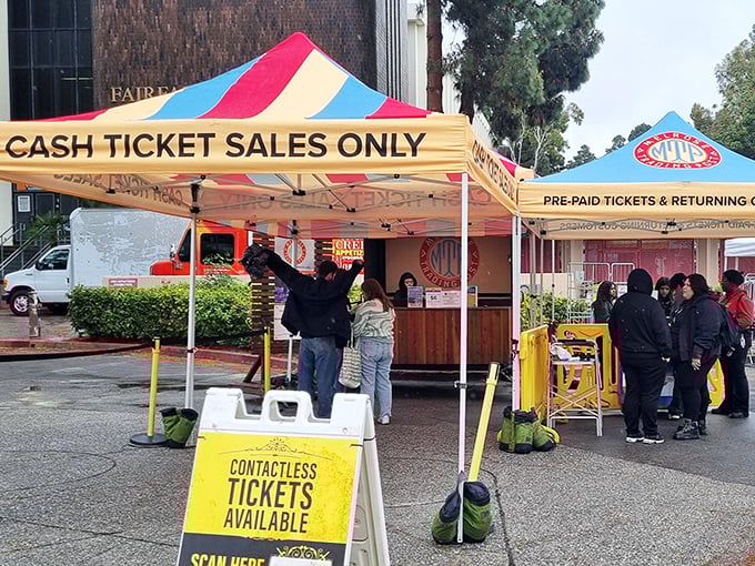 The gateway to Sunday adventures – where a simple ticket purchase unlocks a world of vintage treasures, artisanal crafts, and unexpected finds.