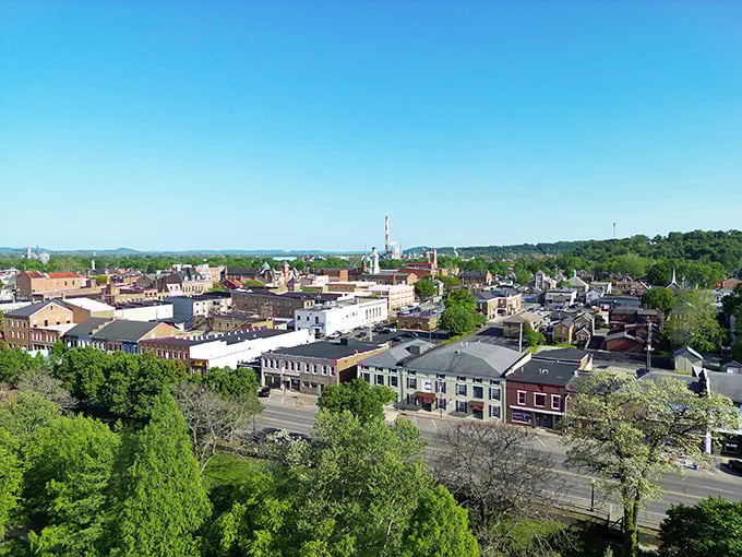 From this vantage point, you can see how Chillicothe nestles into the landscape – a perfect blend of human ingenuity and natural splendor.