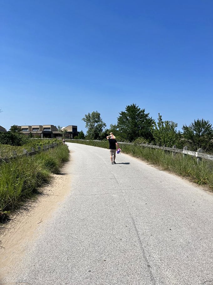 The path less photographed – sometimes the journey to the beach offers its own quiet magic, a moment of anticipation before the big blue reveal.