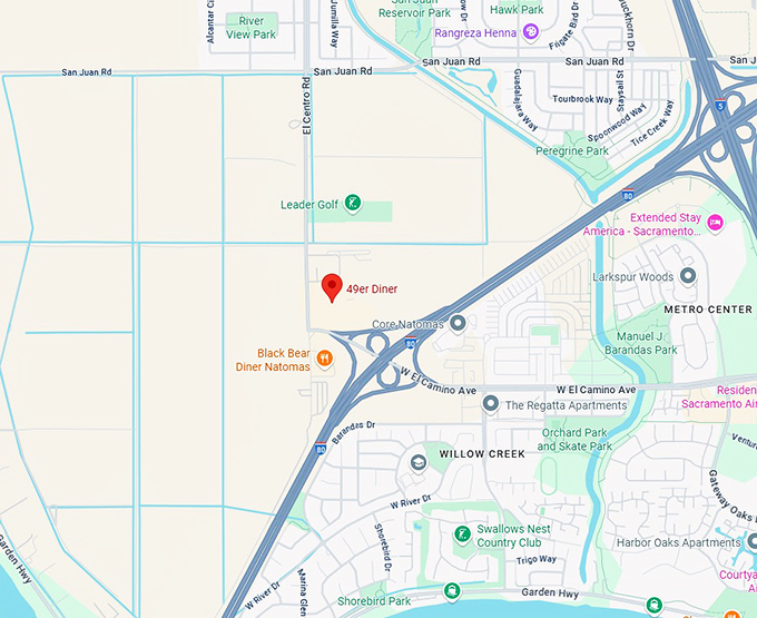 16. 49er diner map