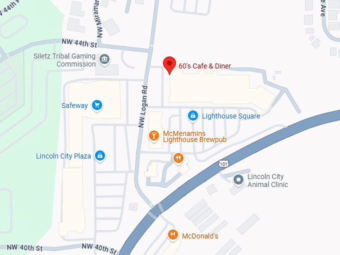 16. 60's cafe & diner map