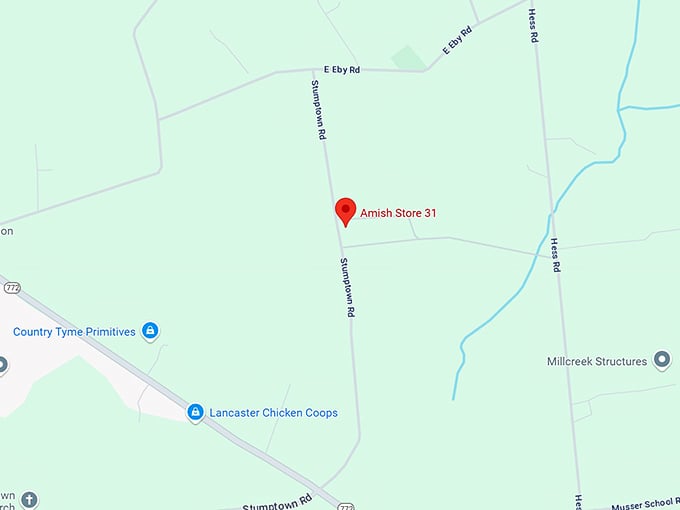 amish store 31 map