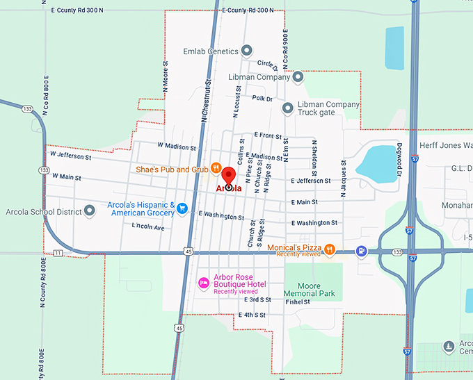 16. arcola, il map