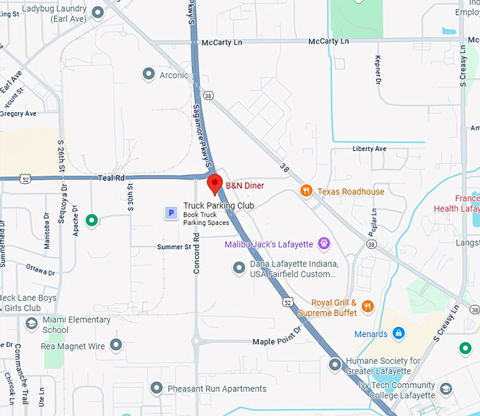 16. b&n diner map