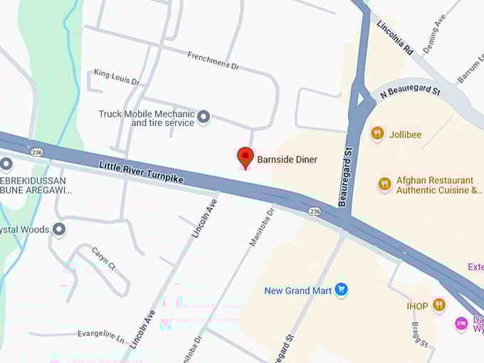 barnside diner map