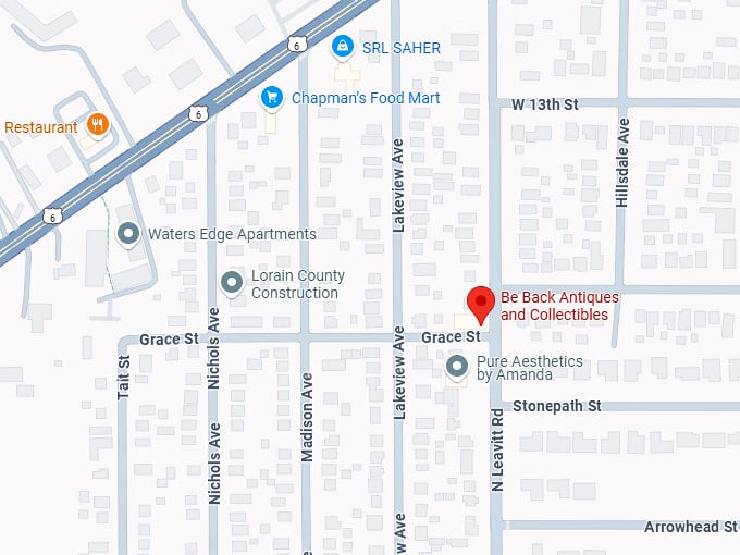 16. be back antiques and collectibles map