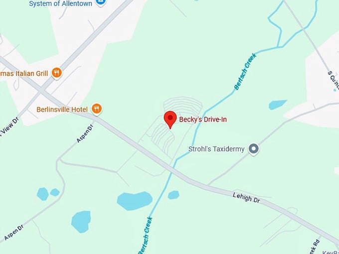16. becky's drive in map