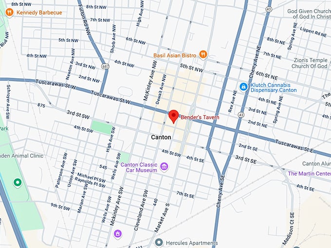 16. bender's tavern map