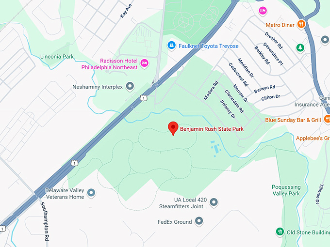 16. benjamin rush state park map