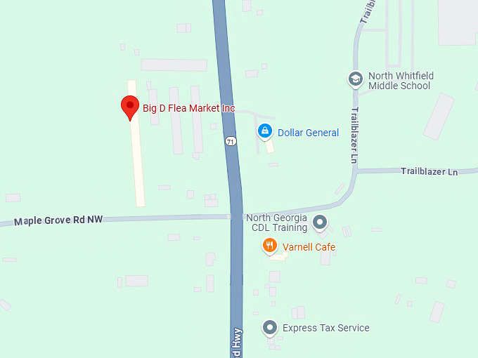 16. big d flea market inc. map
