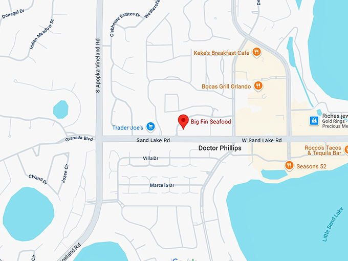 16. big fin seafood kitchen map