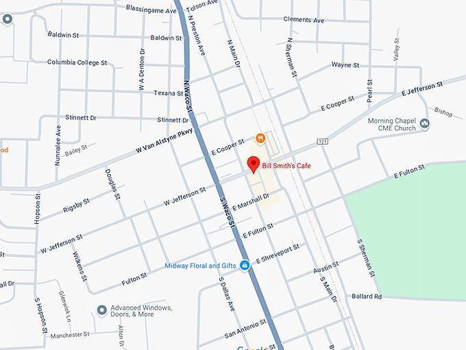 16. bill smith’s cafe map