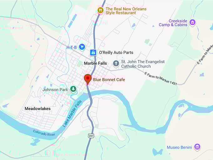 16. blue bonnet cafe map