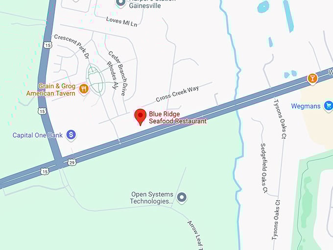 16. blue ridge seafood restaurant map