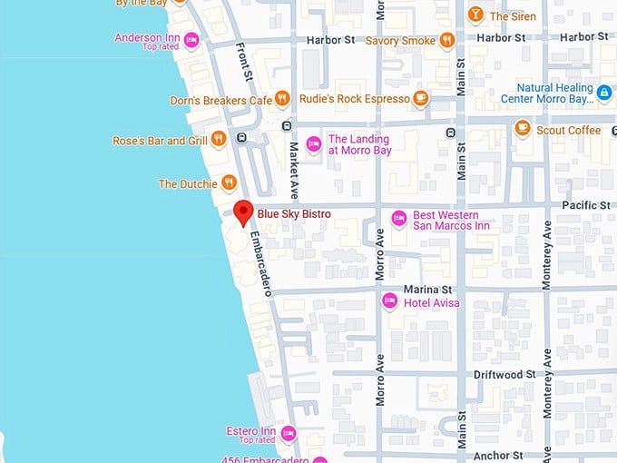 16. blue sky bistro map