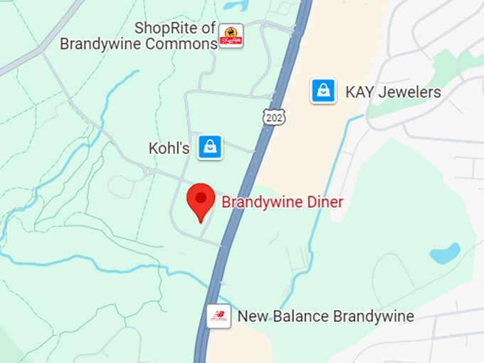 16. brandywine diner map
