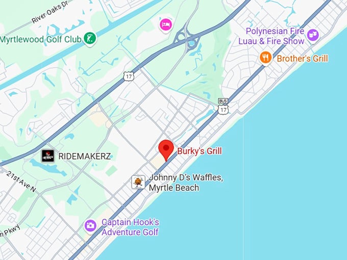 16. burky's grill map