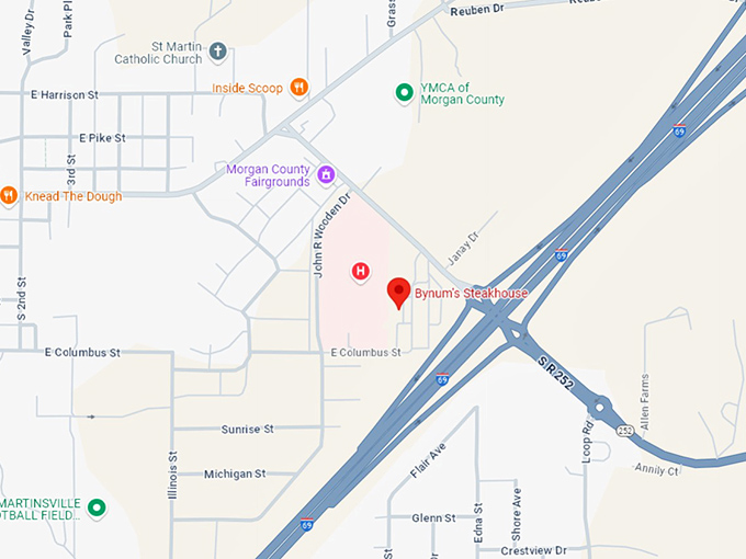 16. bynum’s steakhouse map