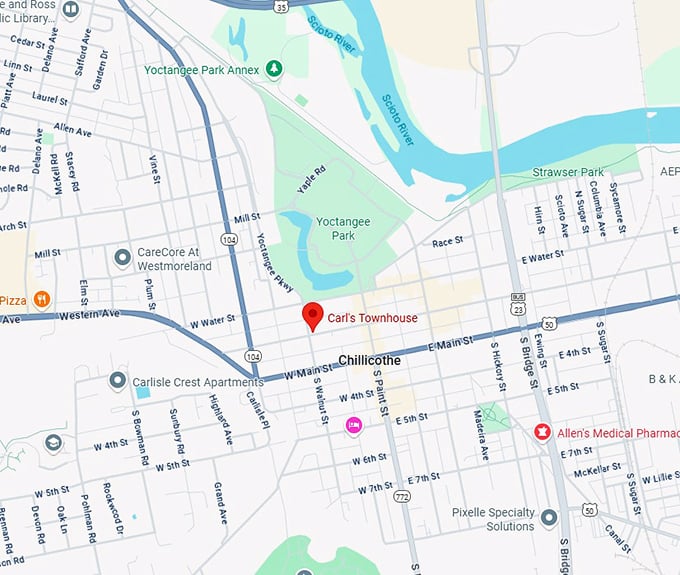 16. carl's townhouse map