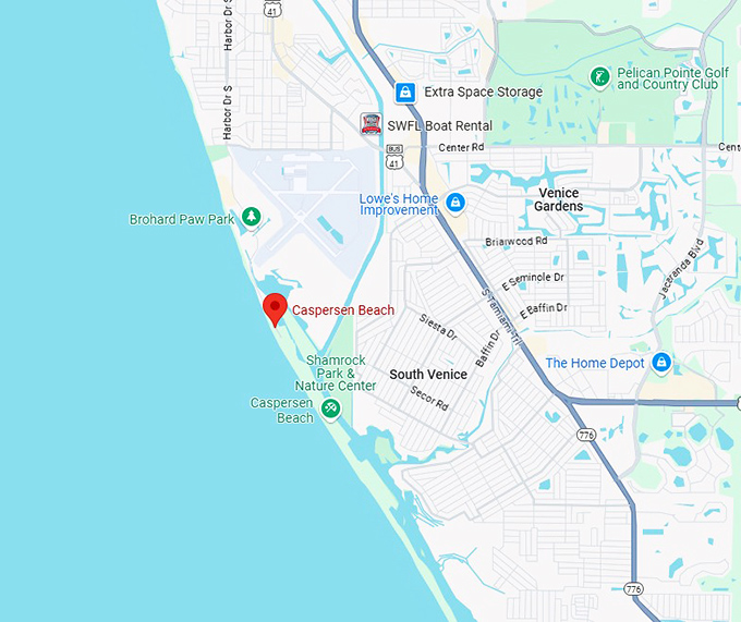 16. caspersen beach map