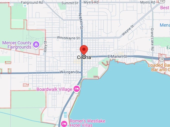 16. celina, oh map